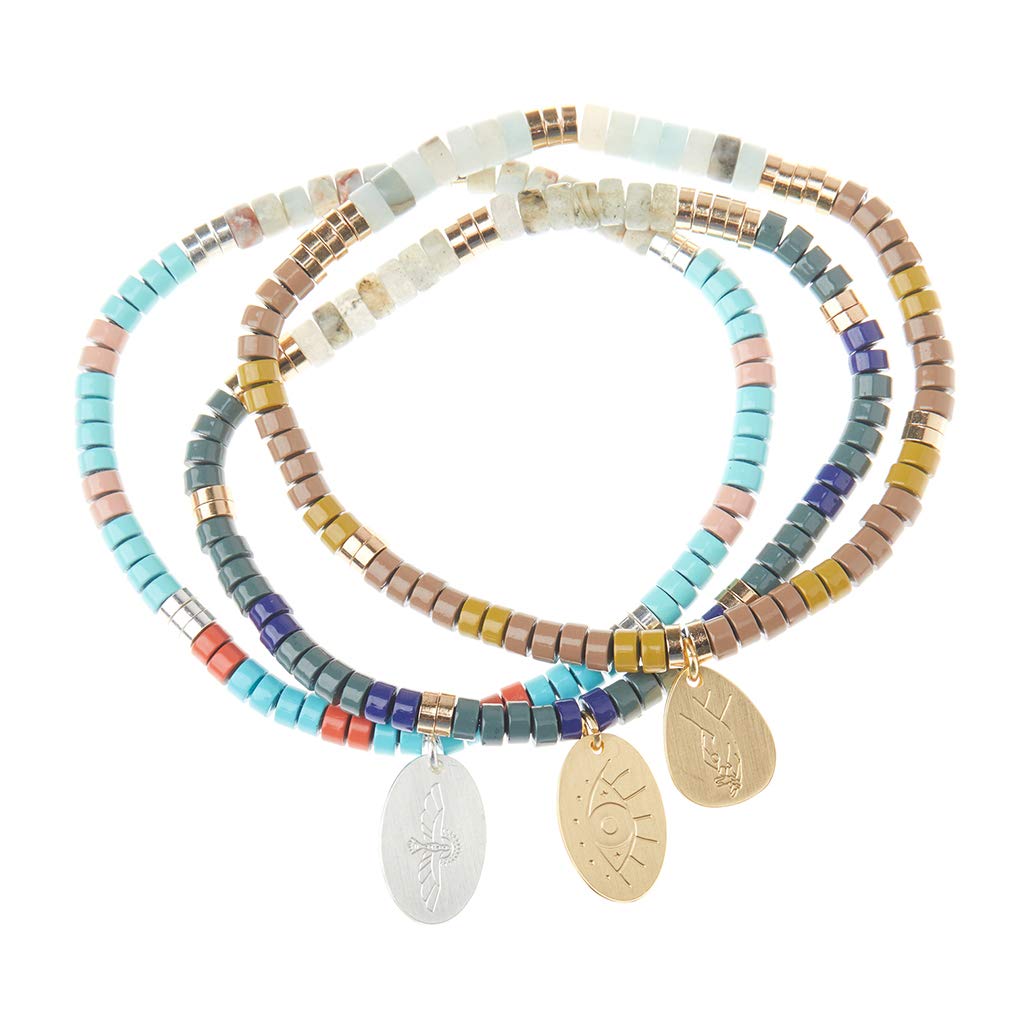 Scout Curated Wears - Intention Charm Bracelet - Moonstone/Silver/Gold