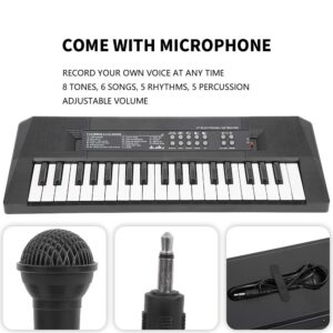 37 Key Electric Keyboard Piano Electronic Digital Piano Educational Musical Instrument with Microphone Recording Function Portable Piano Keyboard Teaching for Beginners Boys and Girls