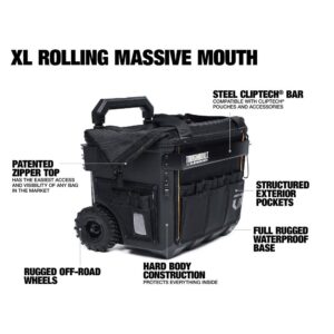 ToughBuilt - Rolling Massive Mouth Bag - XL 18” Tool Bag - Pro Grade Quality Construction - (TB-CT-61-18)