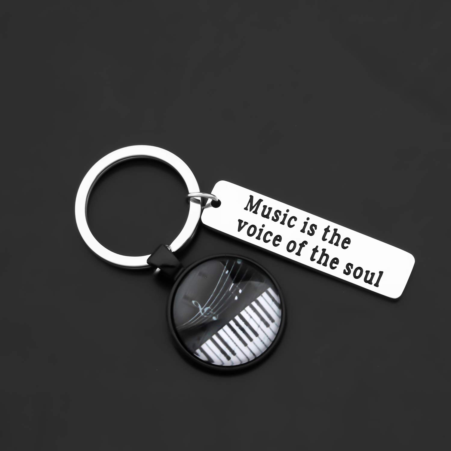 Gzrlyf Musician Gifts Piano Keychain Music is the Voice of the Soul Musician Gifts Music Major Gifts Music Teacher Gifts (Music is the Voice of the Soul)