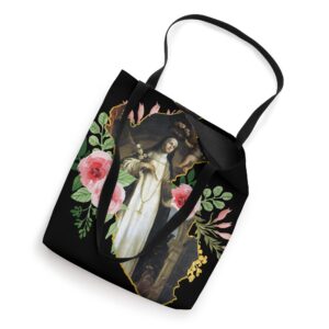 St. Rose of Lima Catholic Saint Outline of Peru Tote Bag