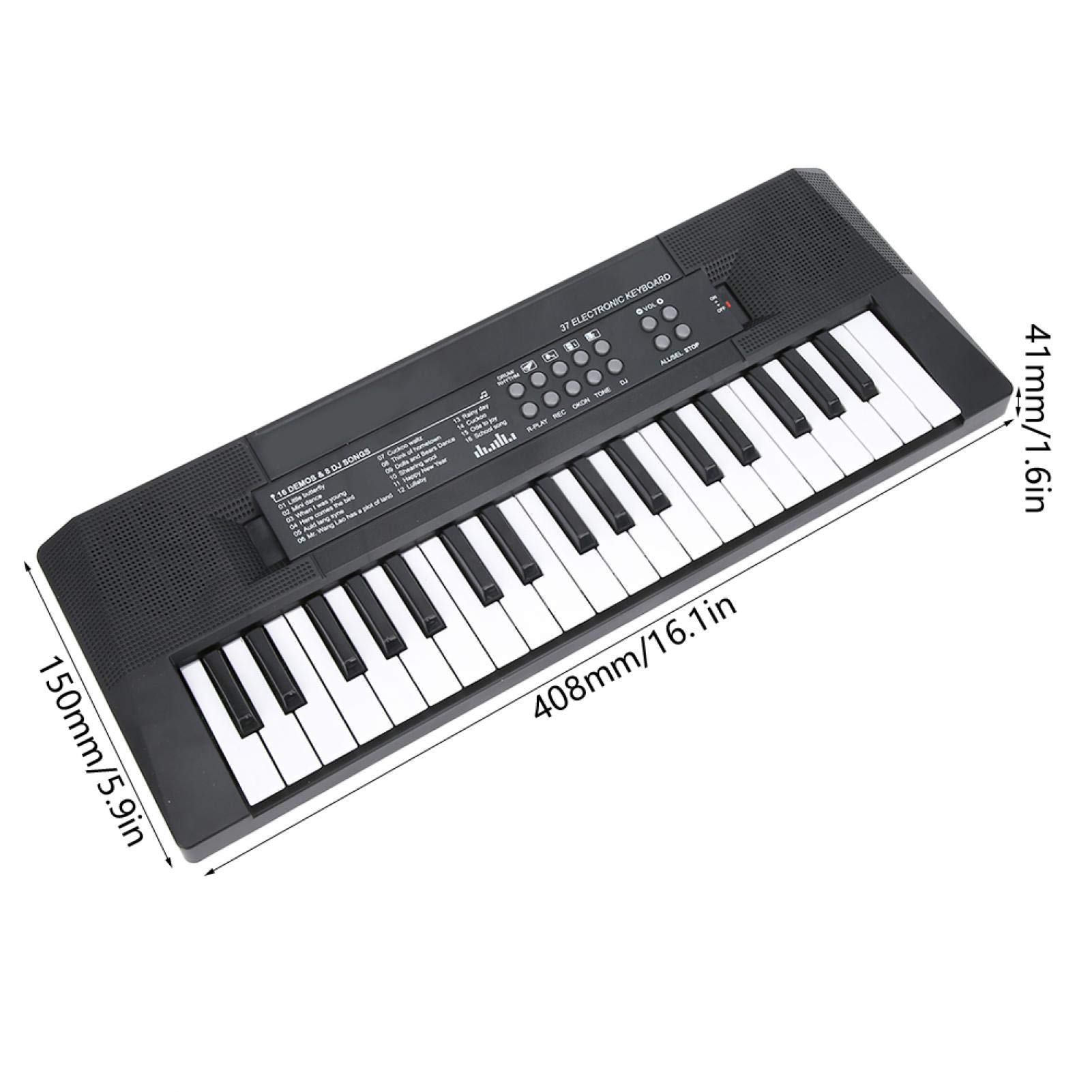 37 Key Electric Keyboard Piano Electronic Digital Piano Educational Musical Instrument with Microphone Recording Function Portable Piano Keyboard Teaching for Beginners Boys and Girls