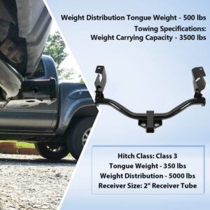 ECOTRIC Class 3 Trailer Hitch Compatible with 2005-2011 Mercury Mariner 2005-2012 Ford Escape Tribute Replacement for 13650 2" Receiver Hitch Rear Bumper Tow Hitch