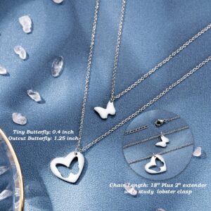 Tarsus Mothers Day Gifts Mom Mother Daughter Necklace Butterfly Matching 2 Necklaces Mommy and Me Christmas Jewelry Gift for Mom Daughter