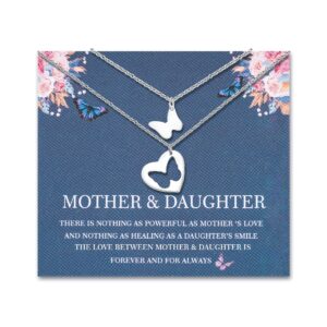 tarsus mothers day gifts mom mother daughter necklace butterfly matching 2 necklaces mommy and me christmas jewelry gift for mom daughter