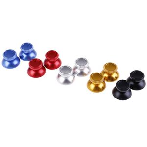 VizGiz 3 Pair Joystick Caps Replacement Aluminum Alloy Metal Mushroom Cap Cover Analog Thumb Grip Stick Cover Thumbstick Repair Rocker DIY for Xbox ONE PS4 Pro Slim Dualshock 4 Controller