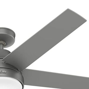 Hunter Fan Company 51315 Aerodyne Ceiling Fan, 52, Matte Silver