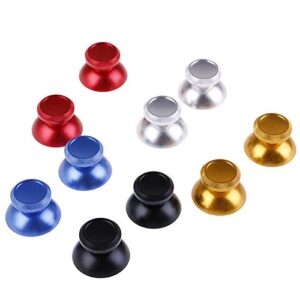 VizGiz 3 Pair Joystick Caps Replacement Aluminum Alloy Metal Mushroom Cap Cover Analog Thumb Grip Stick Cover Thumbstick Repair Rocker DIY for Xbox ONE PS4 Pro Slim Dualshock 4 Controller