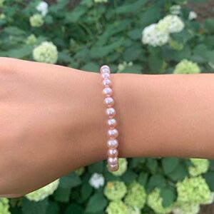 Freshwater Cultured Pearls 8inch Classic Stretch Strand Pearls Bracelet Jewelry for Women and Girls (Choice of Size and Colors) (white, 8.0-8.5mm)