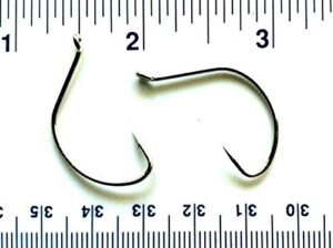 100 gerry's tackle 2x strong nickel wide gap hollow point kahle hooks size 4