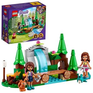 lego friends forest waterfall camping adventure set, building toys with andrea and olivia mini-dolls, toys for 5 plus year old kids, girls & boys, makes a great activity for kids, 41677