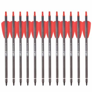 nika archery 7.5" inch crossbow bolts carbon arrows 2" red vanes with 100grain target tips for hunting shooting 6/12pcs