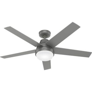 hunter fan company 51315 aerodyne ceiling fan, 52, matte silver