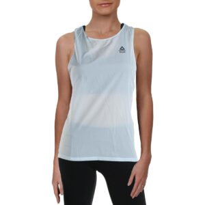 reebok womens fitness running tank top blue s