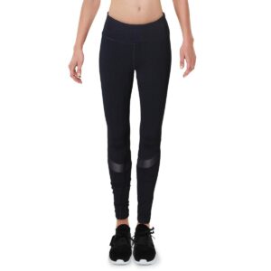 gaiam women's full length yoga pants - high rise compression workout leggings - athletic gym tights - black tap shoe, x-small