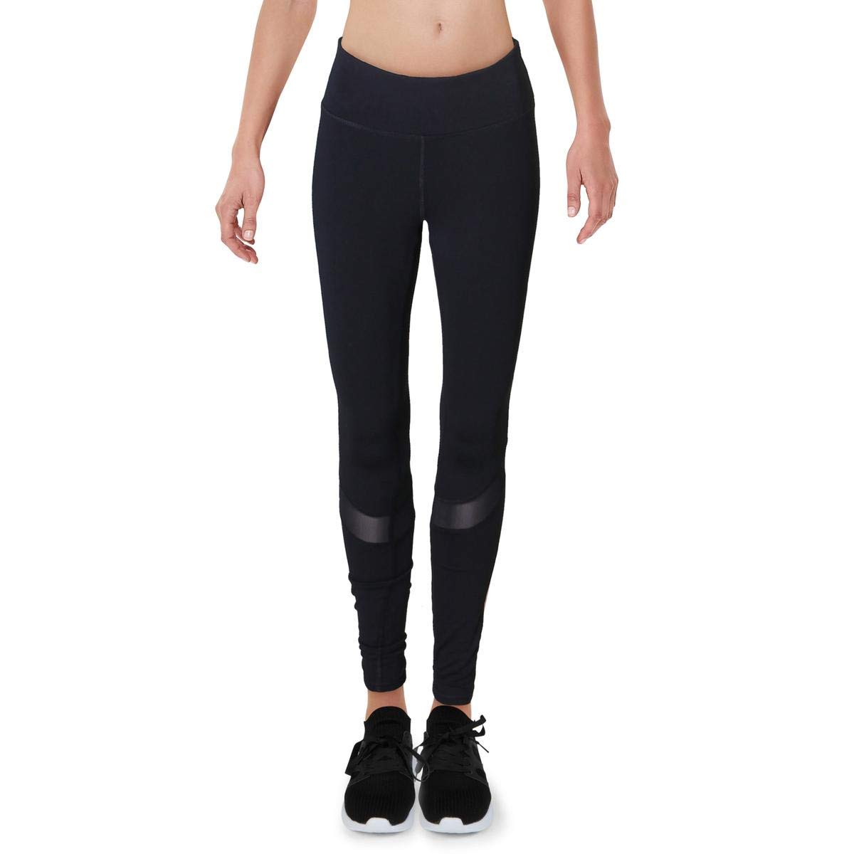 Gaiam Women's Full Length Yoga Pants - High Rise Compression Workout Leggings - Athletic Gym Tights - Black Tap Shoe, X-Small