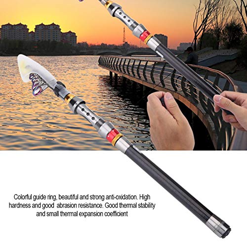 Vbestlife Telescopic Fishing Rod Carbon Fiber Sea Fishing Rod for Bass Trout Fishing for Saltwater & Freshwater(3.6m) Fishing Rods And Accessories