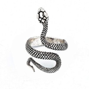 choice of all snake ring for women animal punk vintage rings adjustable silver snake rings (silver snake ring)