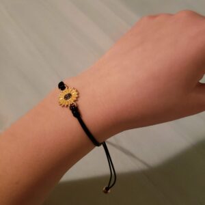 iDIMSON Sunflower Bracelet Pinky Promise Friendship Adjustable Bracelet Sunflower Best Gifts for Best Friends Couple Family (1PCS)