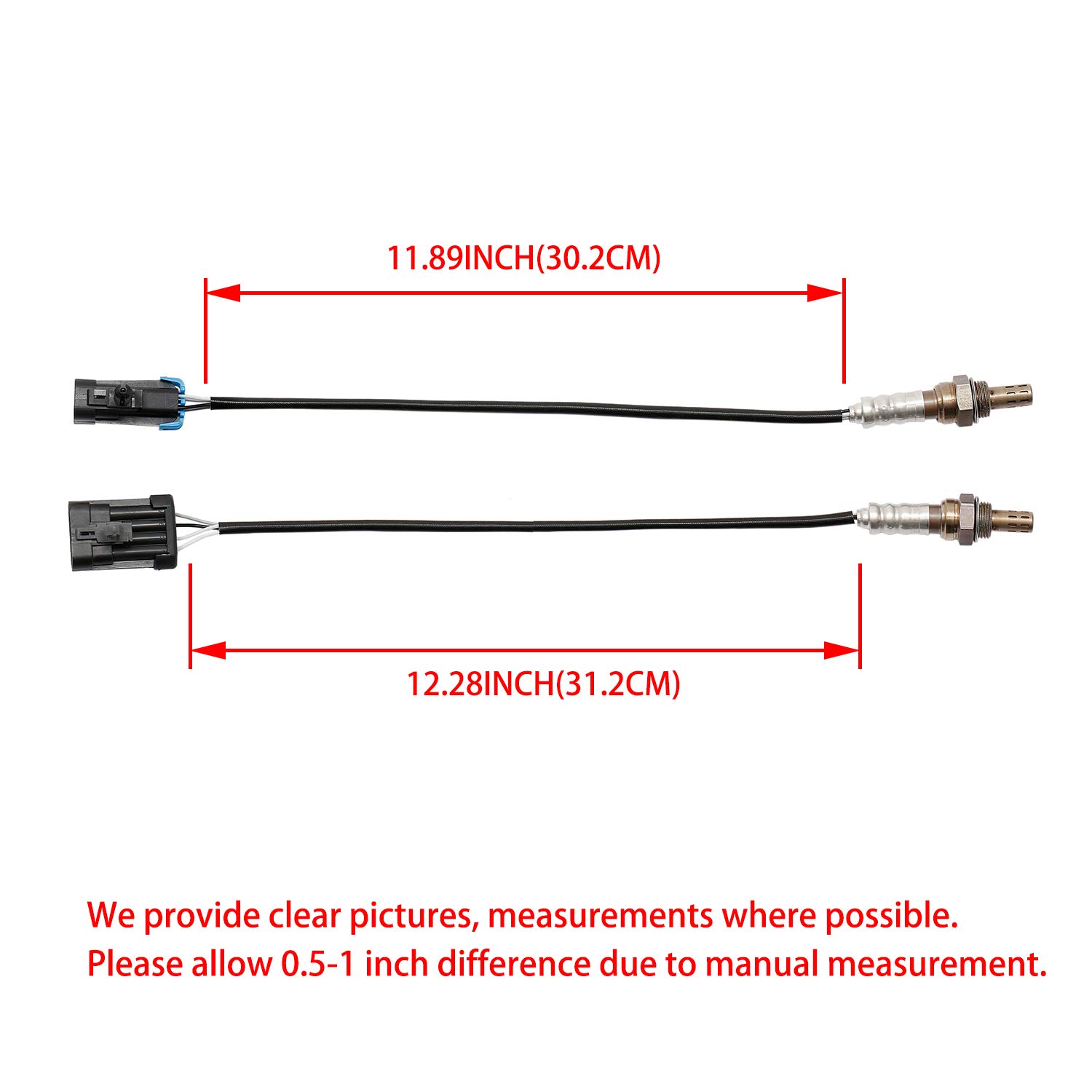 O2 Oxygen Sensor Upstream Downstream 4Pcs Compatible with Chevy Suburban GMC Sierra & More Replaces# 234-4012, 234-4018