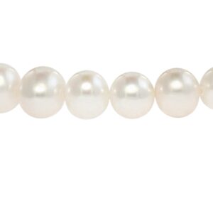 Freshwater Cultured Pearls 8inch Classic Stretch Strand Pearls Bracelet Jewelry for Women and Girls (Choice of Size and Colors) (white, 8.0-8.5mm)