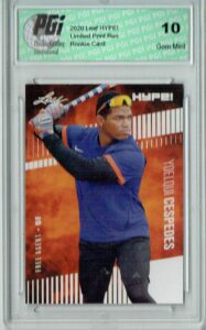 yoelqui cespedes 2020 leaf hype! #42a only 5000 made rookie card pgi 10