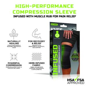 Green Drop Professional Knee Brace - Compression Sleeve Support for Men & Women - Breathable Patented Medical Grade Natural Relief Herb-Infused Support for Sports, Running, Injury Recovery, Arthritis