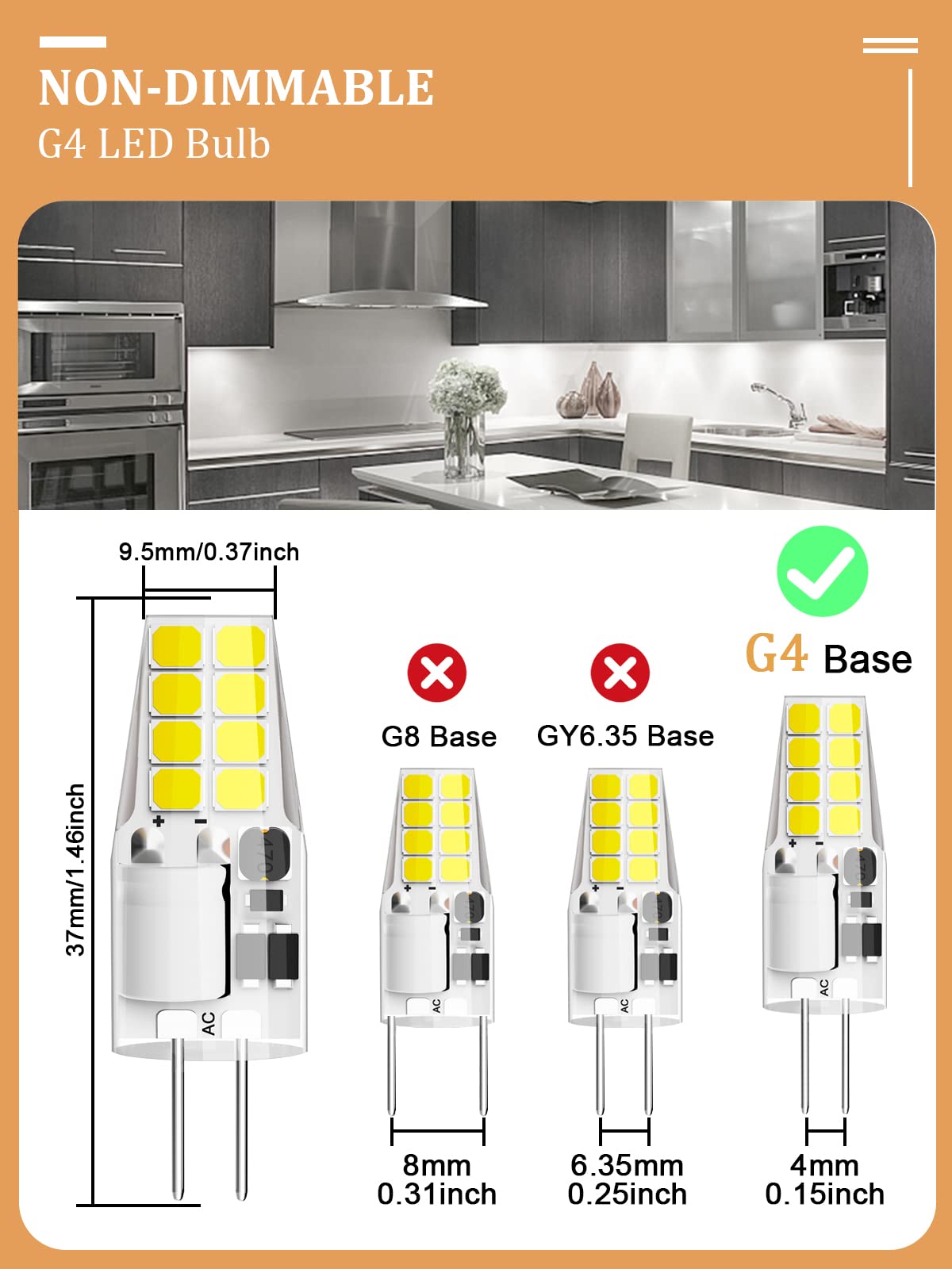 DUMILOO G4 LED Bulb T3 JC Bi-Pin Base 3W AC/DC 12V Daylight White 6000K 20W-25W Halogen Bulb Replacement for Under Cabinet Puck Light, Chandelier, RV, Landscape Lighting (6 Pack)