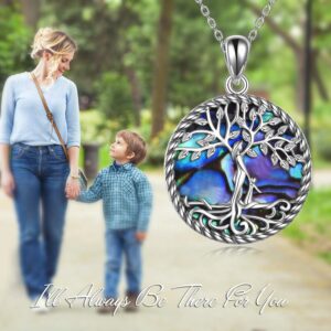 ONEFINITY Tree of Life Necklace Sterling Silver Mother Necklace Mom Pendant for Women Jewelry Mothers Day Birthday Gifts