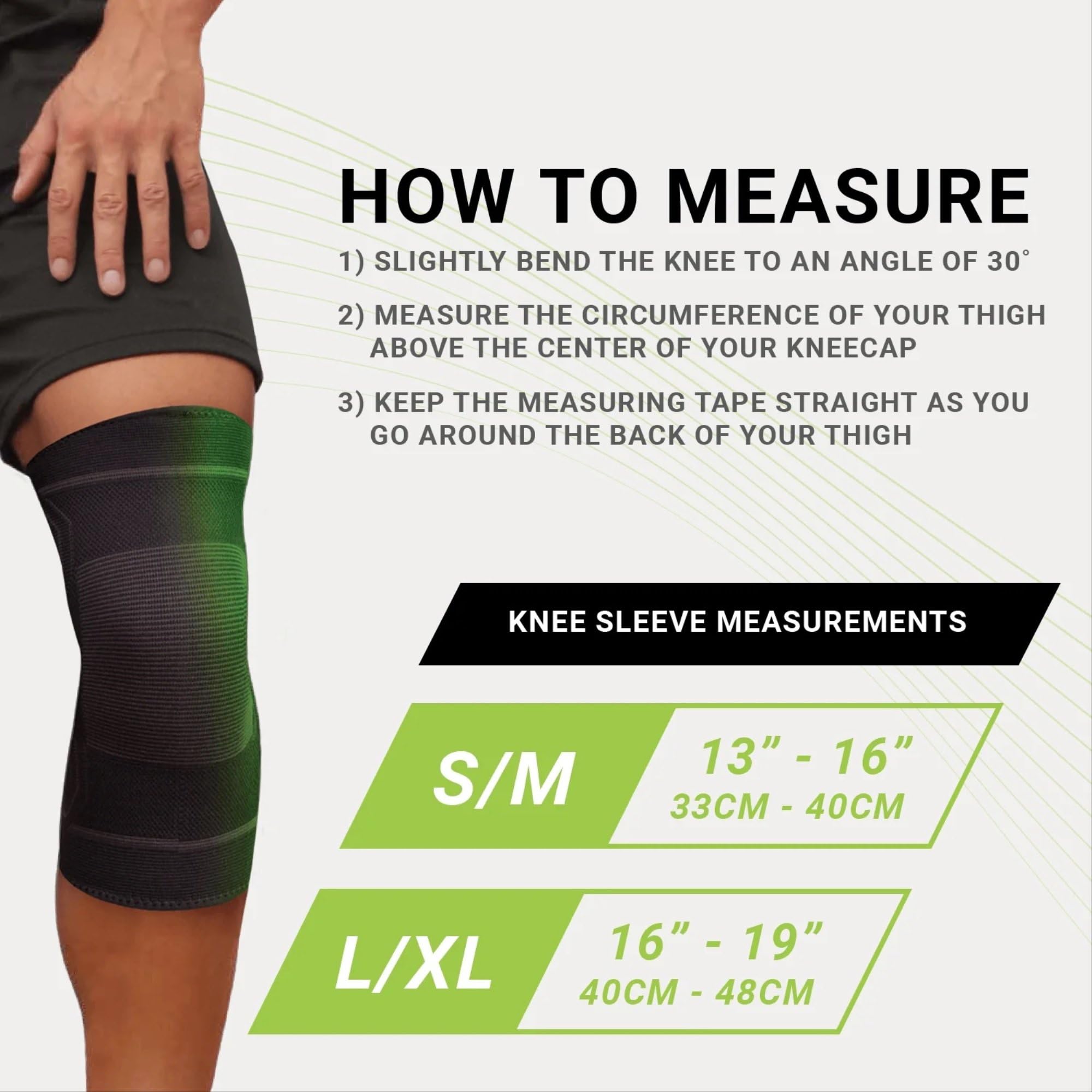 Green Drop Professional Knee Brace - Compression Sleeve Support for Men & Women - Breathable Patented Medical Grade Natural Relief Herb-Infused Support for Sports, Running, Injury Recovery, Arthritis