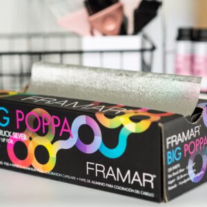 Framar Big Poppa Star Struck Silver Pop Up Hair Foil, Aluminum Foil Sheets, Hair Foils For Highlighting - 250 Foil Sheets – 10x14 inches