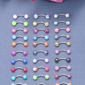 Vsnnsns 16G Rook Earrings Tragus Earring Stud Cartilage Helix Earrings Hoop Snug Piercing Jewelry Stainless Steel Curved Barbell Eyebrow Rings 6mm