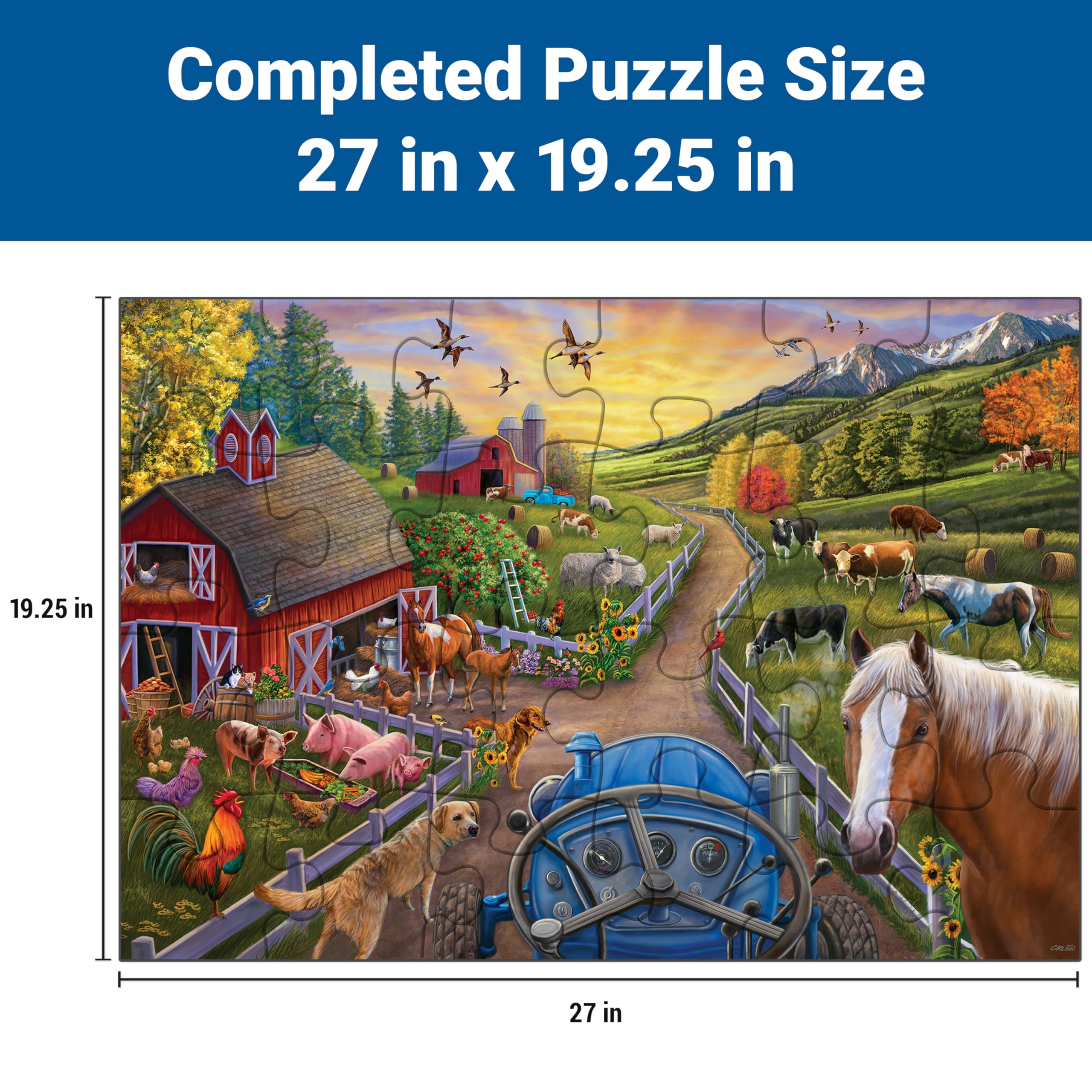 Ravensburger My First Farm 24 Piece Giant Floor Jigsaw Puzzle for Kids - 03076 - Every Piece is Unique, Pieces Fit Together Perfectly