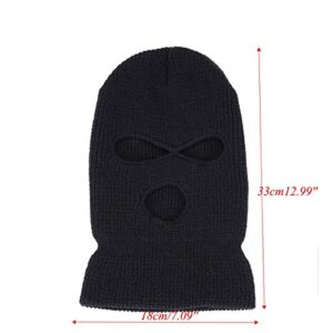 Balaclava Face Mask 3-Hole for Cold Weather, Winter Ski Mask for Men and Women Thermal Cycling Mask MK3 V-999