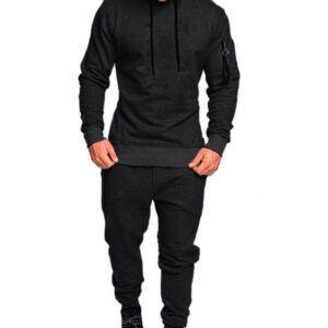 Insenver Men’s Sweatsuits Set 2 Piece Hoodie Outfit Jogging Tracksuits for Men Casual Athletic Long Sleeve Pullover Suit Set