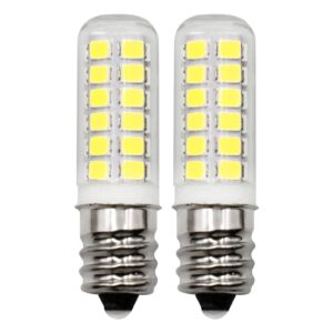 zhenming e12 led dryer bulbs fridge water dispenser light 120v 10w 15w 20w replacement, 2w c7 daylight white 6000k for small appliance parts, salt lamp, chandelier, pack of 2