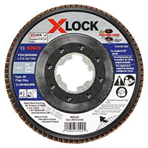 bosch fdx2945060 1-piece 4-1/2 in. x-lock flap disc 60 grit compatible with 7/8 in. arbor type 29 for applications in metal blending and grinding