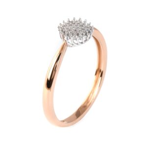 DZON 10k Rose Gold 1/10CT TDW Round Diamond Composite Promise Ring for Her (I-J,I2)