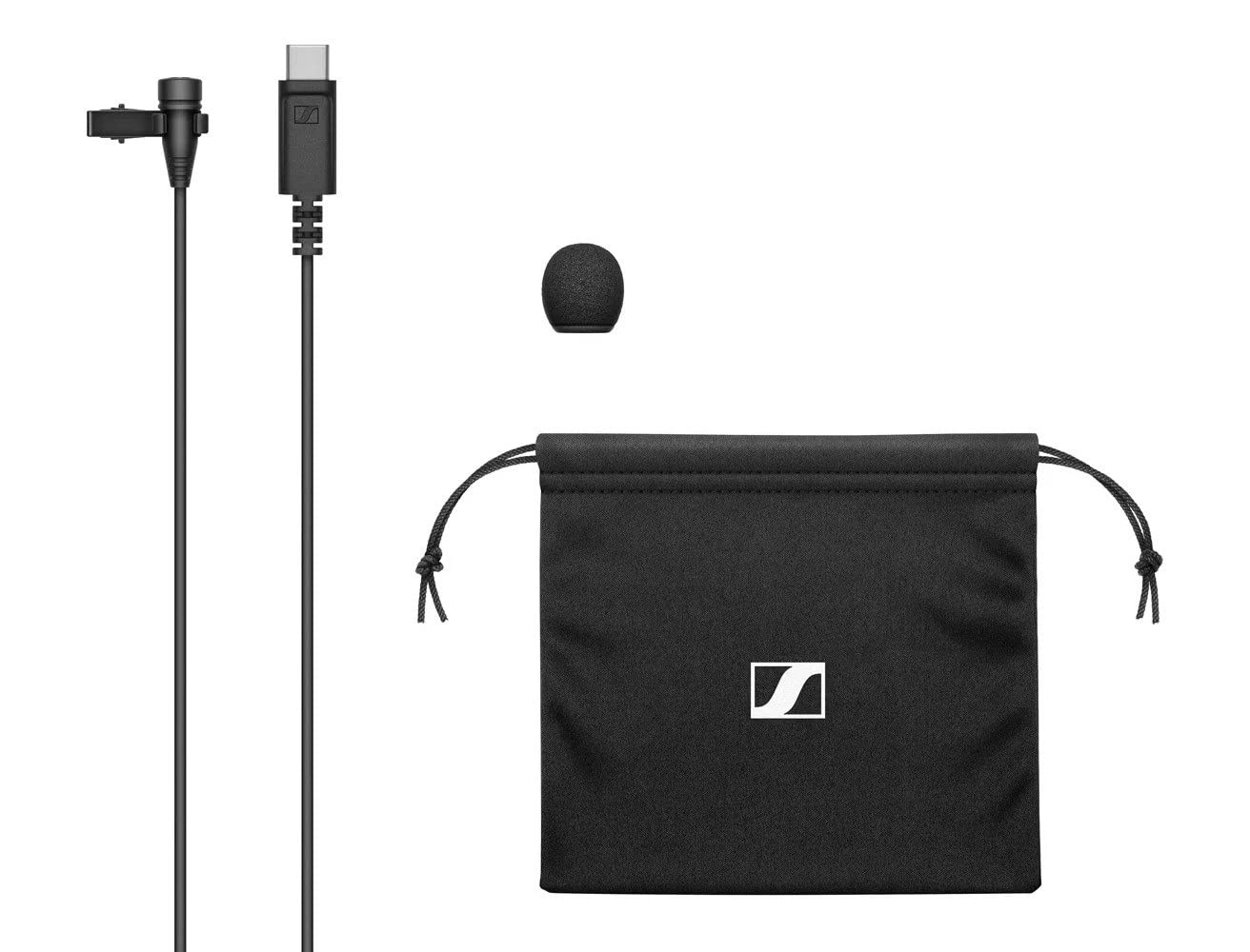 Sennheiser Pro Audio Condenser Microphone, XS Lav USB-C (509261),Black