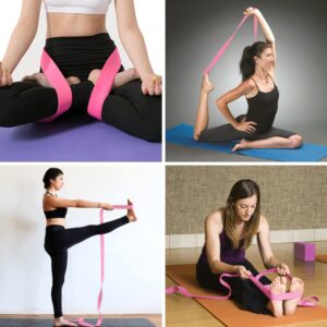 Yoga Mat Set for Beginners,Yoga Mat with Carrying Strap,Yoga Blocks 2 Pack with Yoga Strap,Yoga Ball,Ankle Puller,11-Piece Yoga Kits and Sets for Beginners,Yoga Starter Kit for Women Men (Pink)