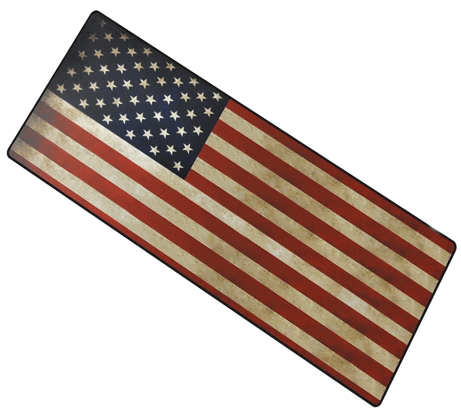 Gun Cleaning Mat Rifle Large 37" x 15.8" of American Flag - Non Slip Backed Waterproof and Oil Resistant with Stitched Edges（ 37" x 15.8"）