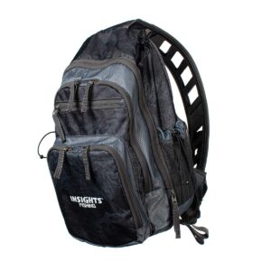 insights fishing versatile one shoulder sling pack - dual access pack entry holds 3600 or 3700 size tackle boxes