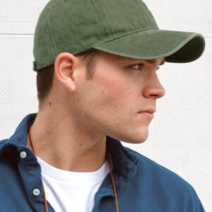 FURTALK Men and Women Vintage Washed Distressed Cotton Baseball Cap Plain Blank Adjustable Classic Baseball Hat Cap Green