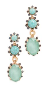 elizabeth cole women's olivia earrings, sunny turquoise, blue, green, one size