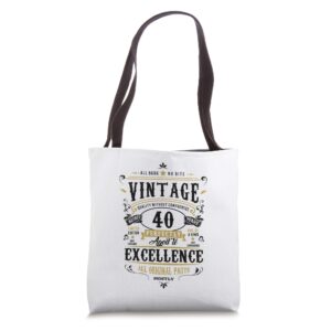 retro 40th birthday gifts for mom age 40 year old women 1982 tote bag