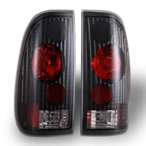 autowiki tail lights for 1997-2003 ford f-150 f-250 f-350 super duty tail lights styleside model pickup black clear lens rear taillights 1 pair