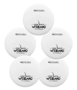 gateway wizard disc golf putter approach disc - 5 pack (pure white)