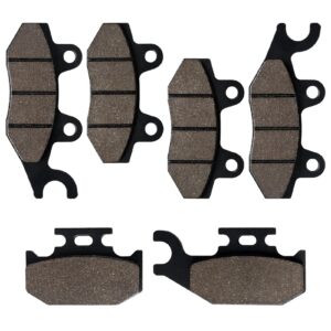 locopow brake pads rhino 660 700 front and rear compatible with yamaha rhino 660 yxr660 4x4 2004-2007 / raptor 700 700r yfm700 2006-2012 / rhino 450 yxr450 4x4 2006-2009