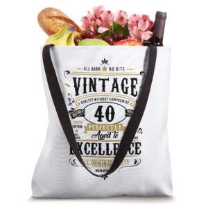 Retro 40th Birthday Gifts for Mom Age 40 Year Old Women 1982 Tote Bag