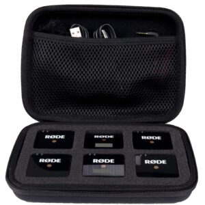 co2crea hard carrying case replacement for rode wireless go ii dual channel compact digital wireless microphone